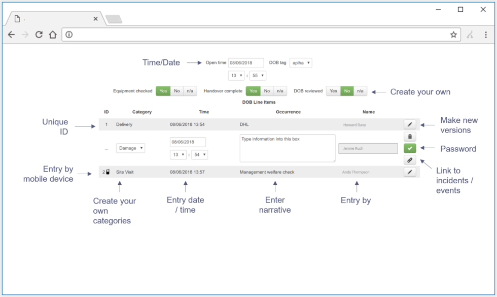 Electronic Daily Occurrence Book (DOB) Tutorial. Go paperless.